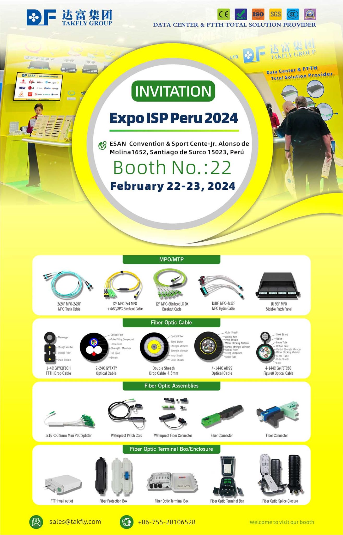 Expo ISP Peru 2024: Peru's Rendezvous, TAKFLY Leading the Fiber Optic ...